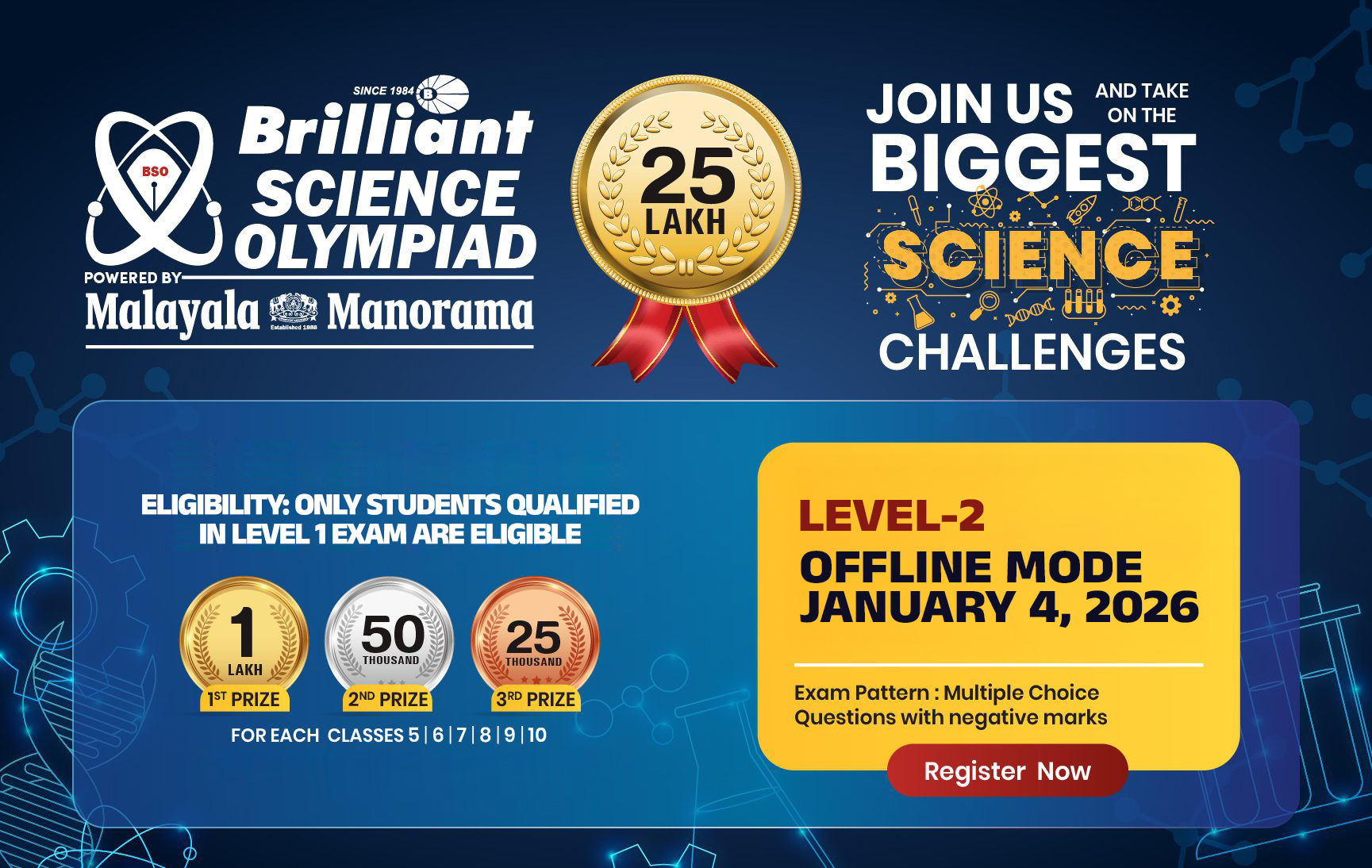 BRILLIANT SCIENCE OLYMPIAD (BSO) 2026 POWERED BY- Malayala Manorama - Brilliantpala